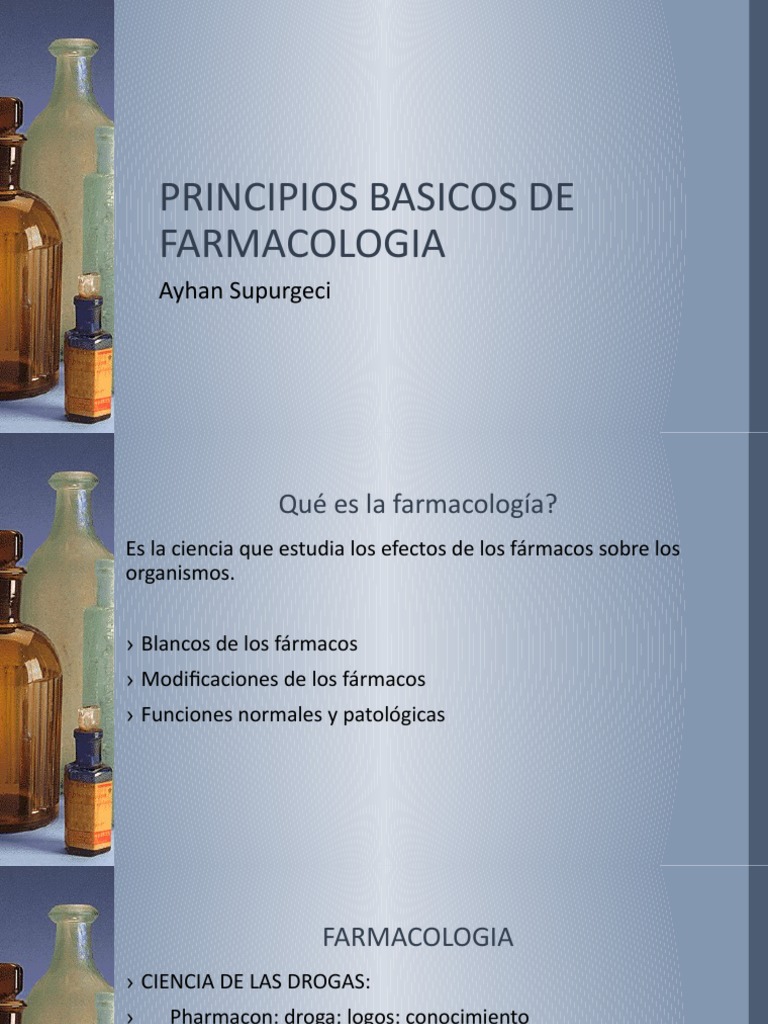 Principios Basicos de Farmacologia - Sena 1 | PDF | Farmacocinética | Farmacología
