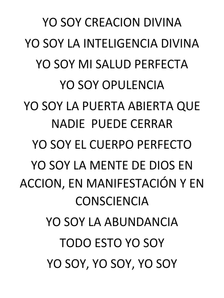 Yo Soy Creacion Divina | PDF