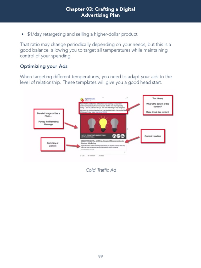 Optimizing Your Ads: Cold Traffic Ad | PDF
