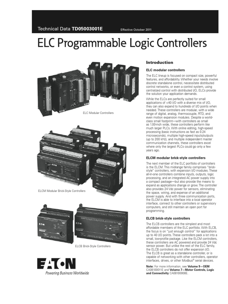 Data Sheet Elc Eton PDF | PDF | Programmable Logic Controller | Volt