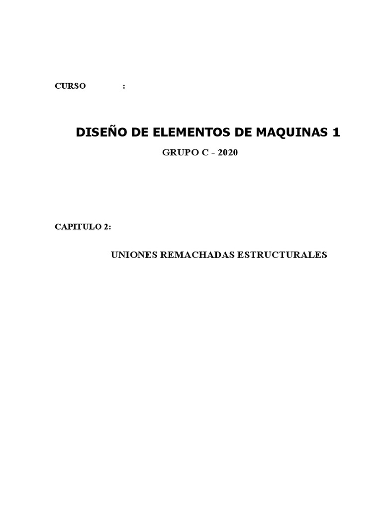 Uniones Remachadas Estructurales | PDF | Remache | Estrés (Mecánica)