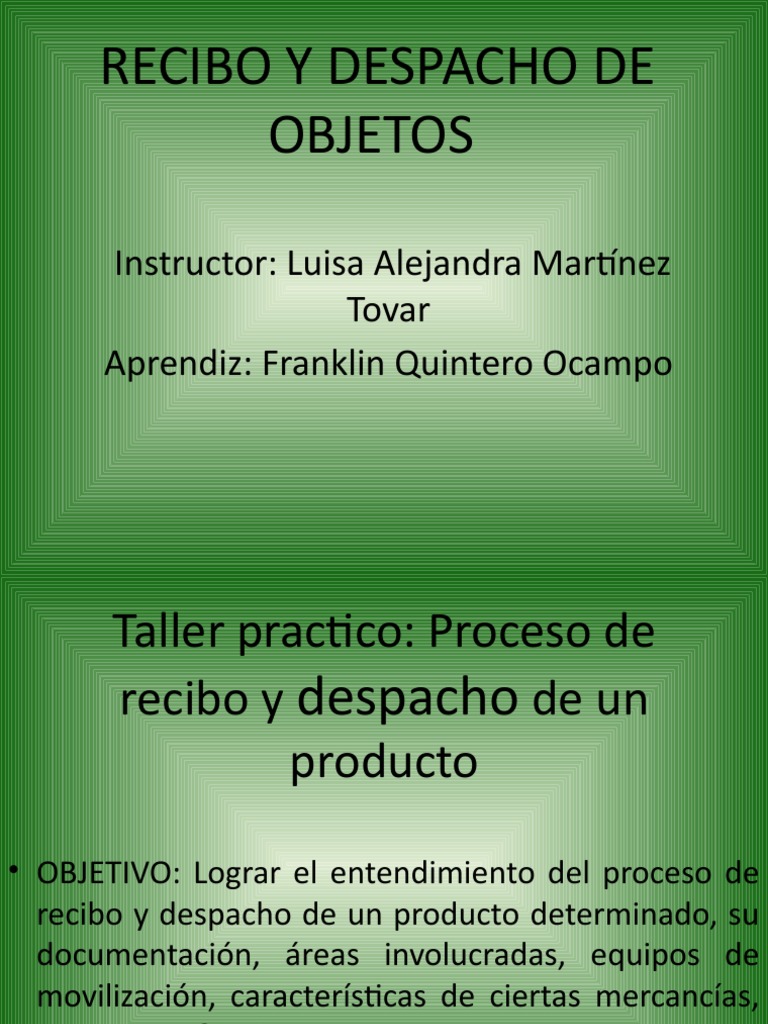 Recibo y Despacho de Objetos | PDF | Textil Y Ropa | Business