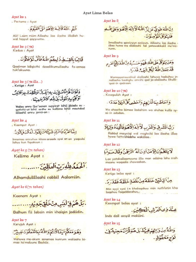 Ayat Lima Belas | PDF