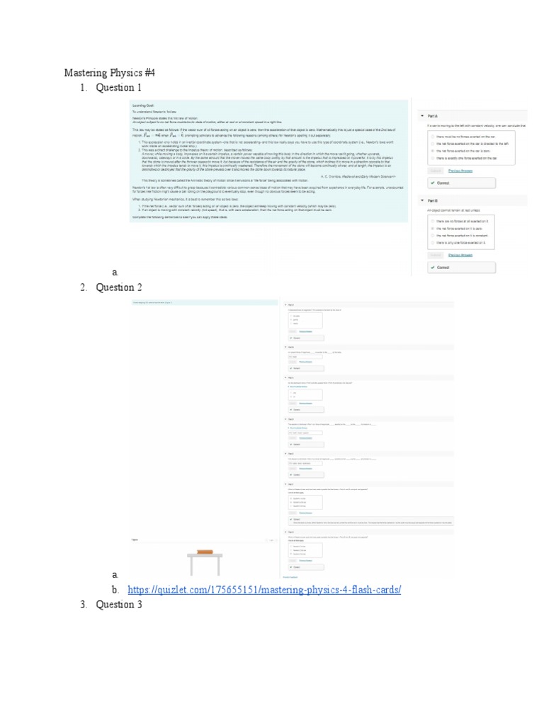 Mastering Physics Questions & Resources | PDF