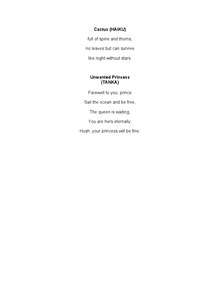 Revised Haiku and Tanka | PDF