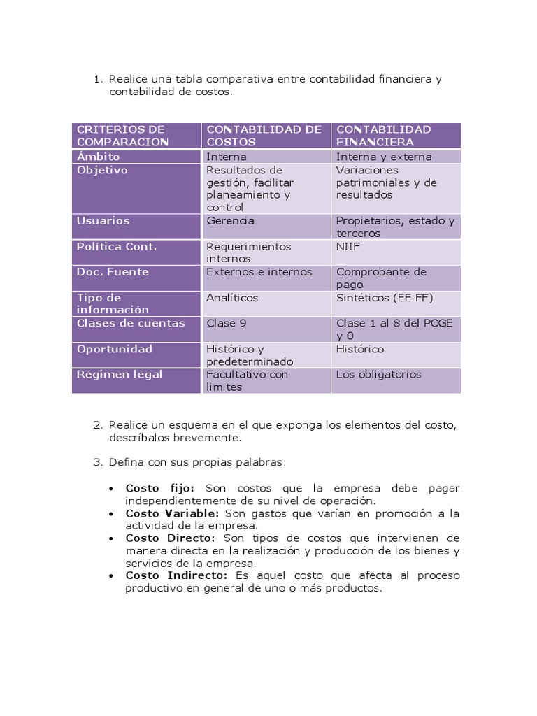 Realice Una Tabla Comparativa Entre Contabilidad Financiera y ...