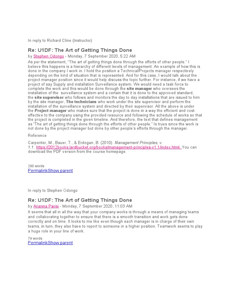 Re: U1DF: The Art of Getting Things Done: Stephen Odongo | PDF