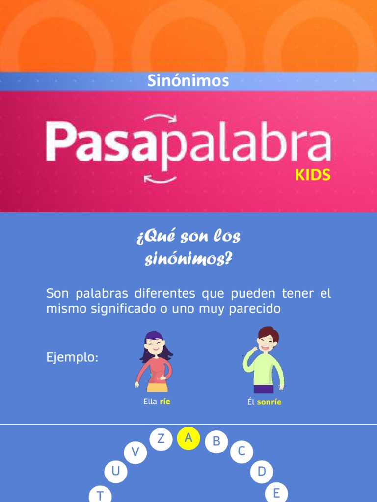 Pasapalabra Sinonimos PDF | PDF | Ocio