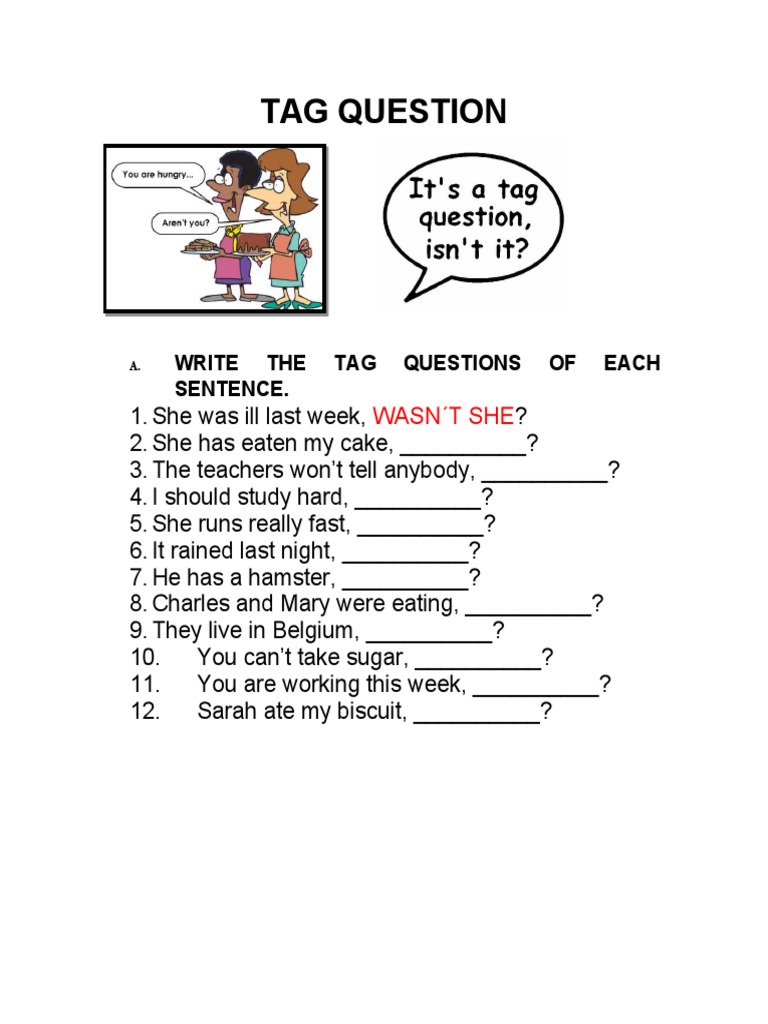 Irregular Tag Questions Practice | PDF