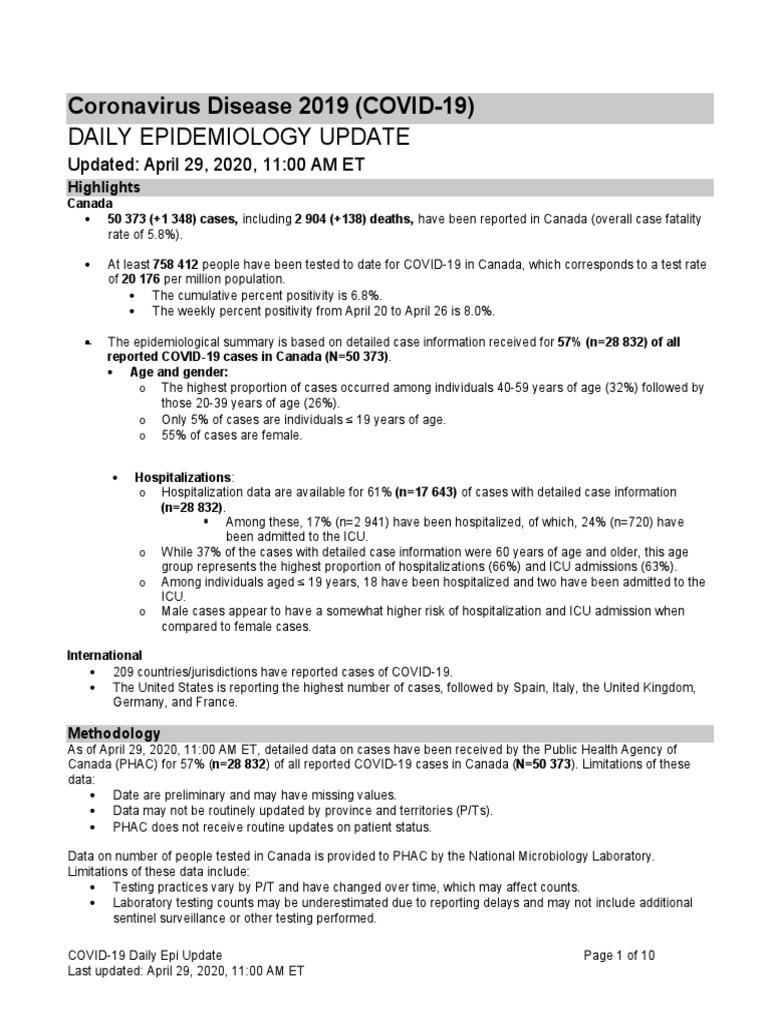 Surv Covid19 Epi Update Eng | PDF | Intensive Care Unit | Pneumonia