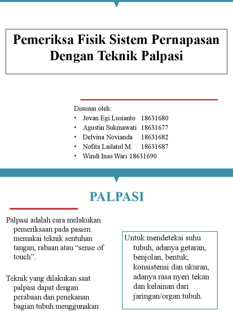 KEL 3 - Pemeriksaan Fisik Palpasi Sistem Pernapasan | PDF