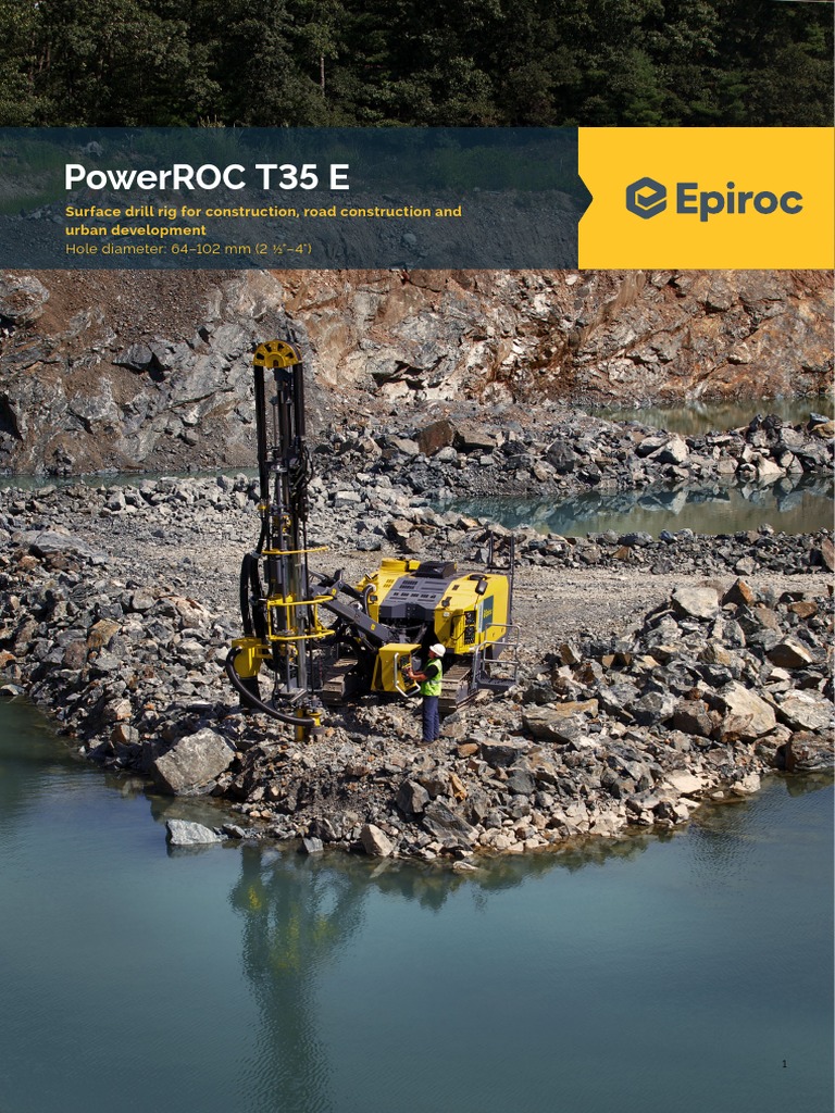 Powerroc T35 E: Surface Drill Rig For Construction, Road Construction ...
