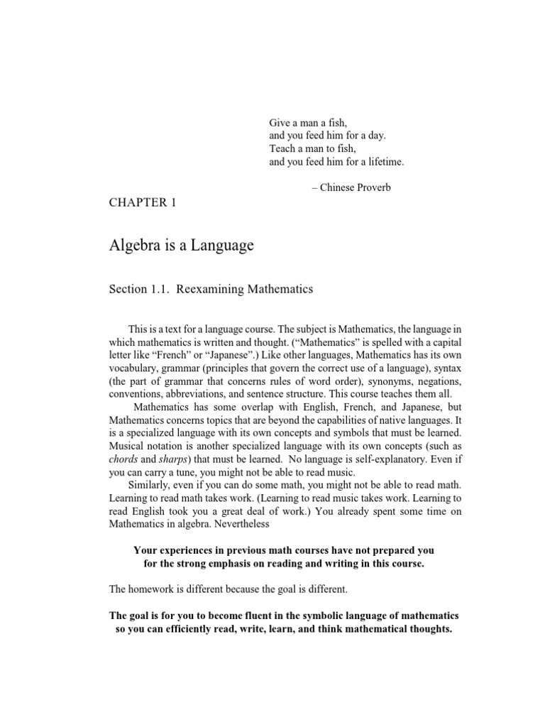 The Language of Mathematics PDF | PDF | Numbers | Teaching Mathematics