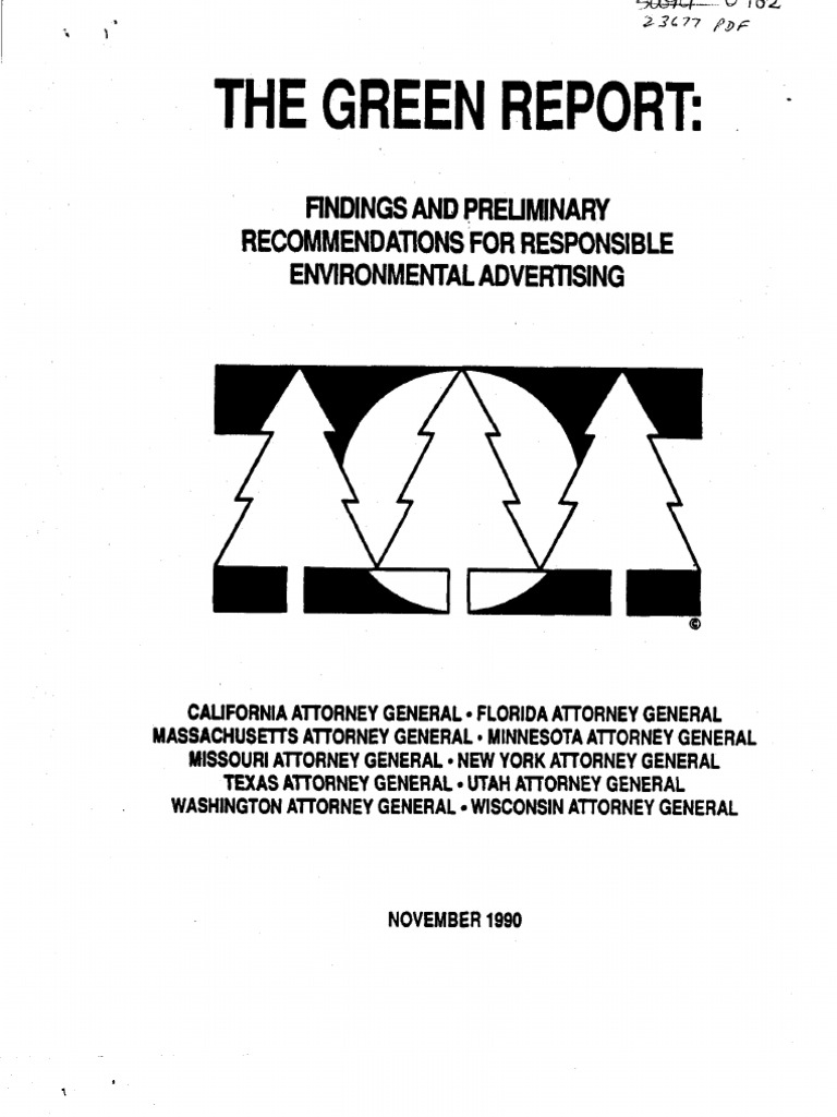 Green Report:: Findings and Preliminary Recommendations For Responsible ...