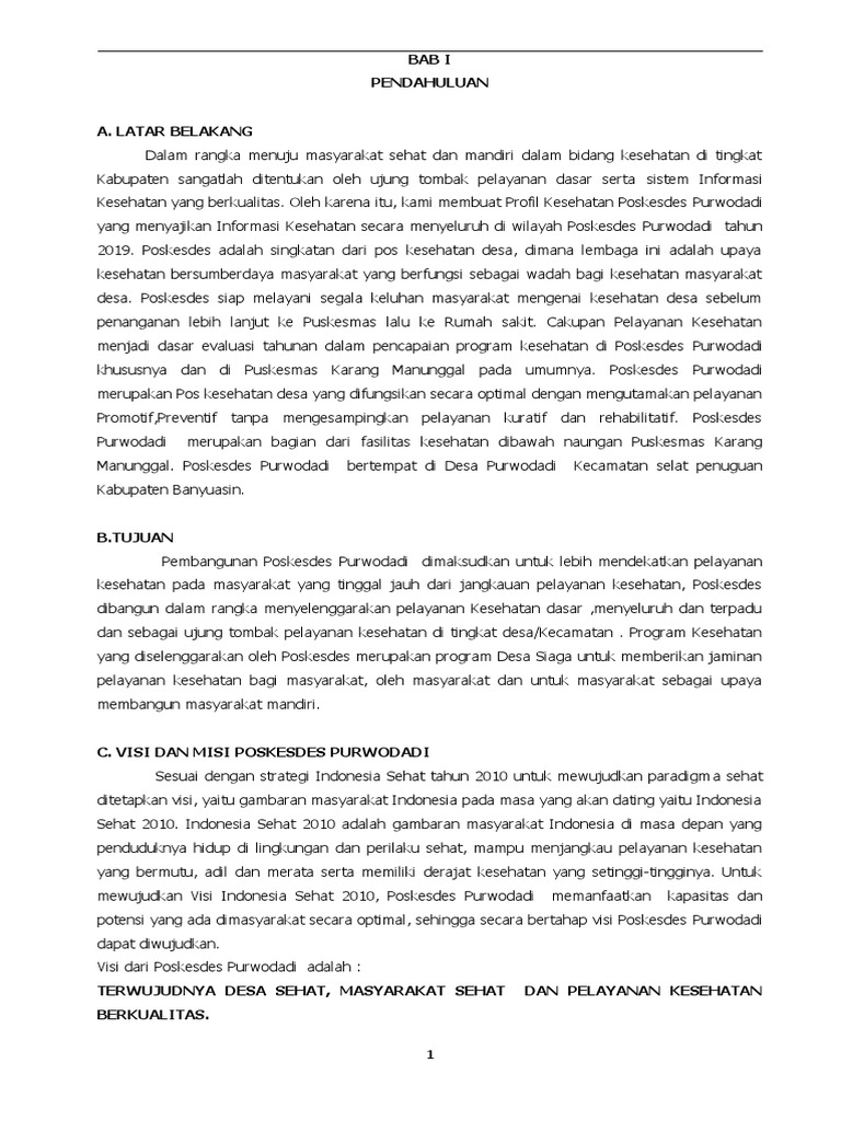 Profil Poskesdes-Baru 2020 | PDF