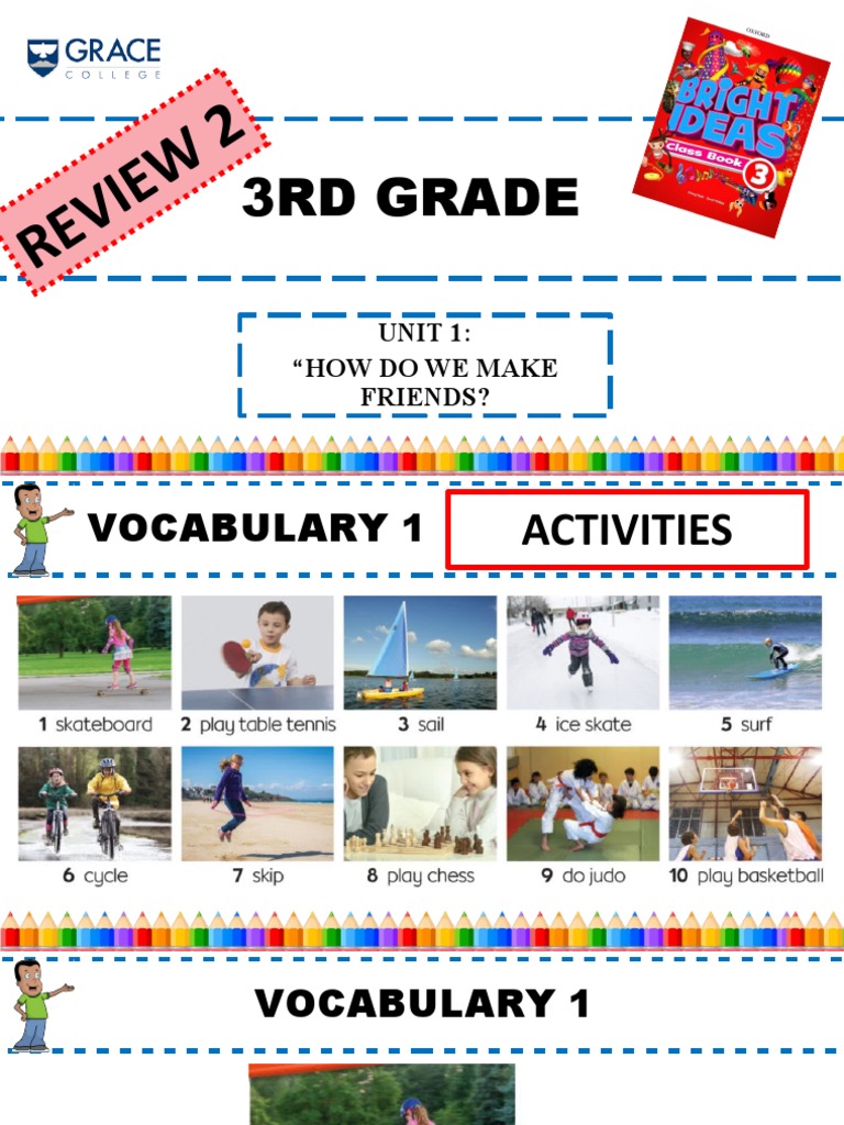 3rd Grade Vocabulary and Grammar Review | PDF | Linguistic Typology ...