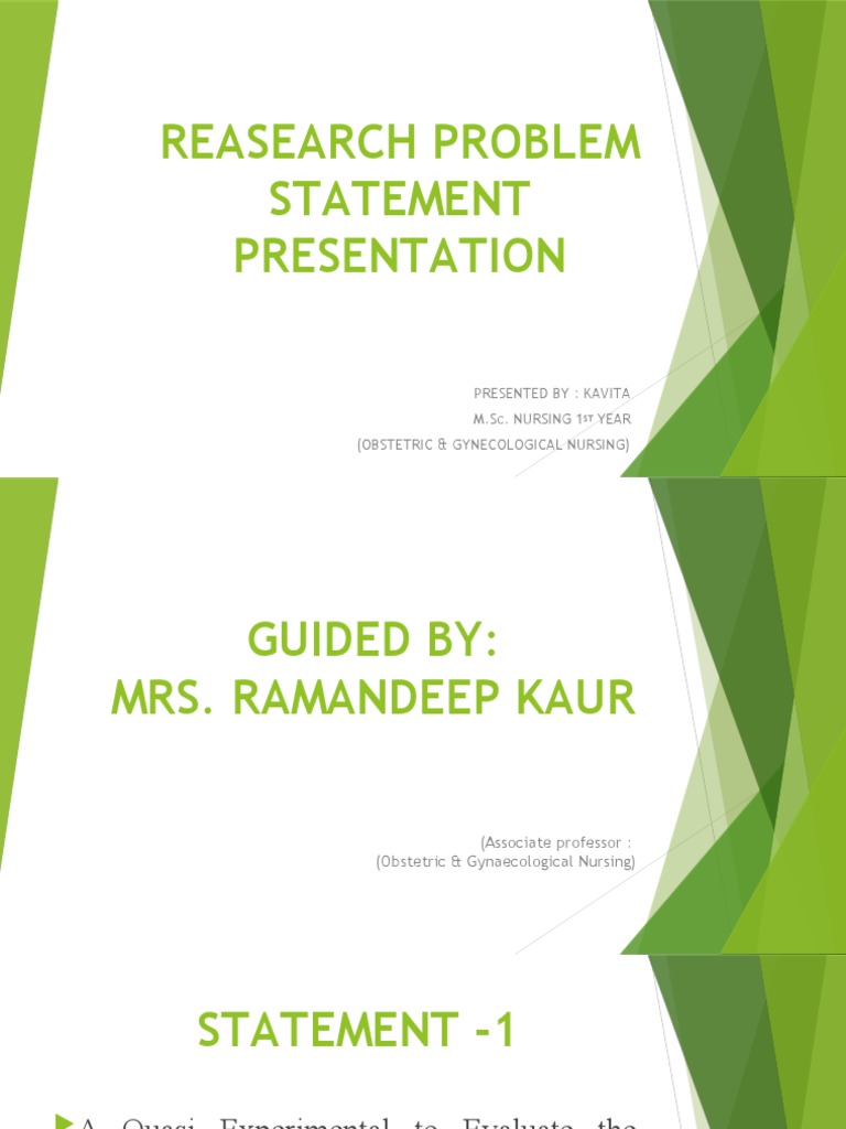 OBG Nursing Research Problem Statements | PDF | Childbirth | Obstetrics
