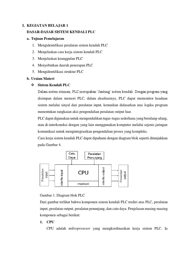 Bagian PLC Dan Spesifikasinya | PDF