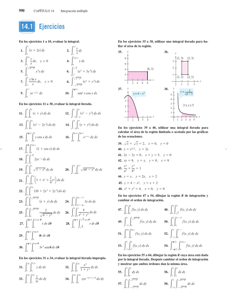 Mate3 6 Integrales Dobles P2 | PDF | Funciones y mapeos | Álgebra lineal