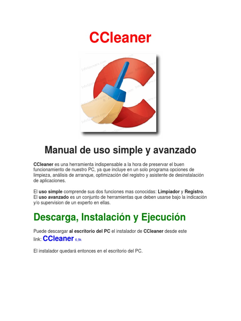 Guía de Uso de CCleaner 2023 | PDF | Programa de computadora | Programación