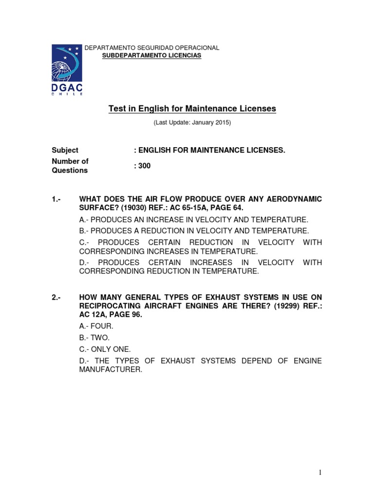 English Test for Aviation Maintenance | PDF | Helicopter | Fuselage
