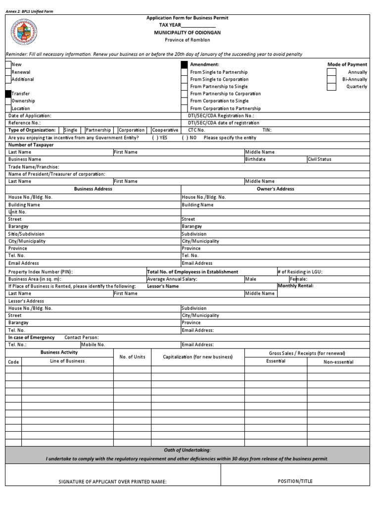 Application Form Bplo Latest | PDF | Corporations | Business