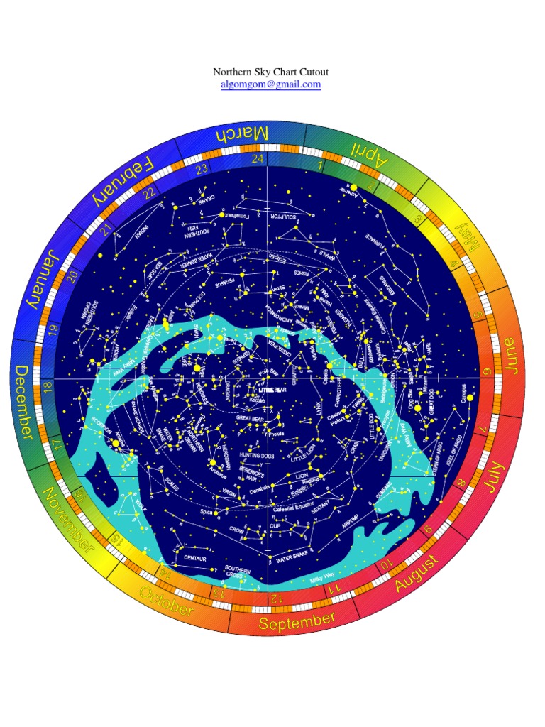 Northern Sky Chart Cutout | PDF