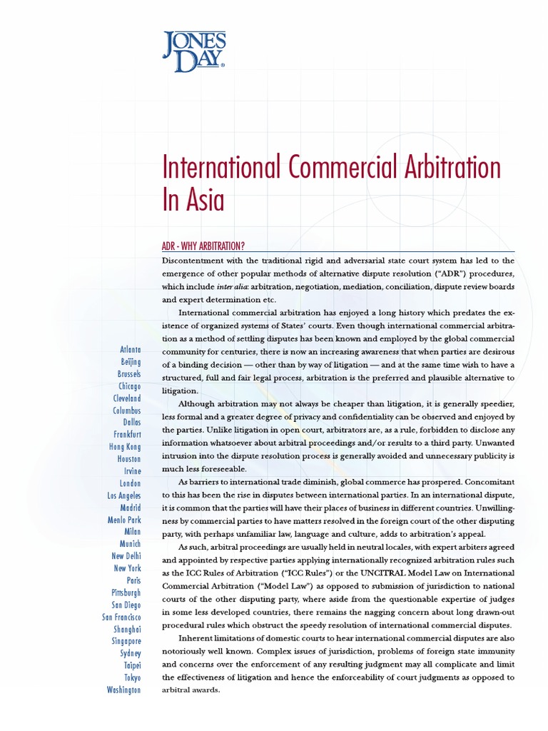 International Commercial Arbitration in Asia | PDF | Arbitration ...