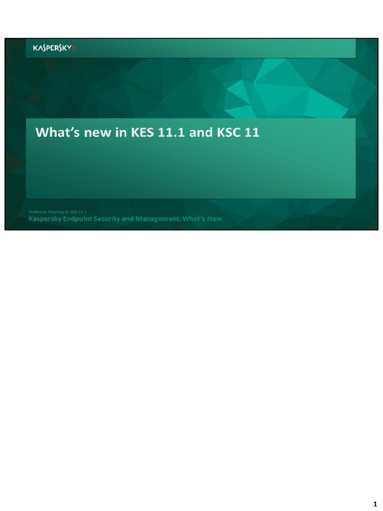 Kaspersky Web Console Overview and Setup | PDF | Command Line Interface ...