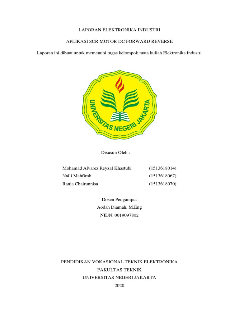 Aplikasi SCR pada Motor DC Forward | PDF