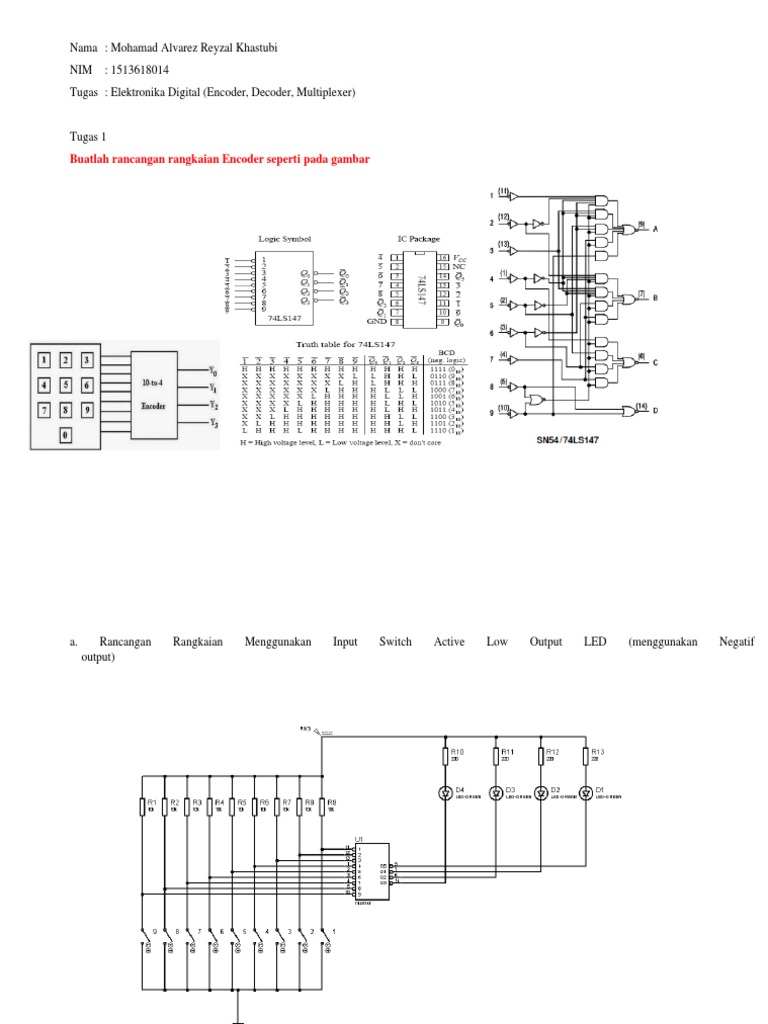 Elektronika Digital - Decoder - Encoder - Multiplexer Tugas Dan Jawaban ...