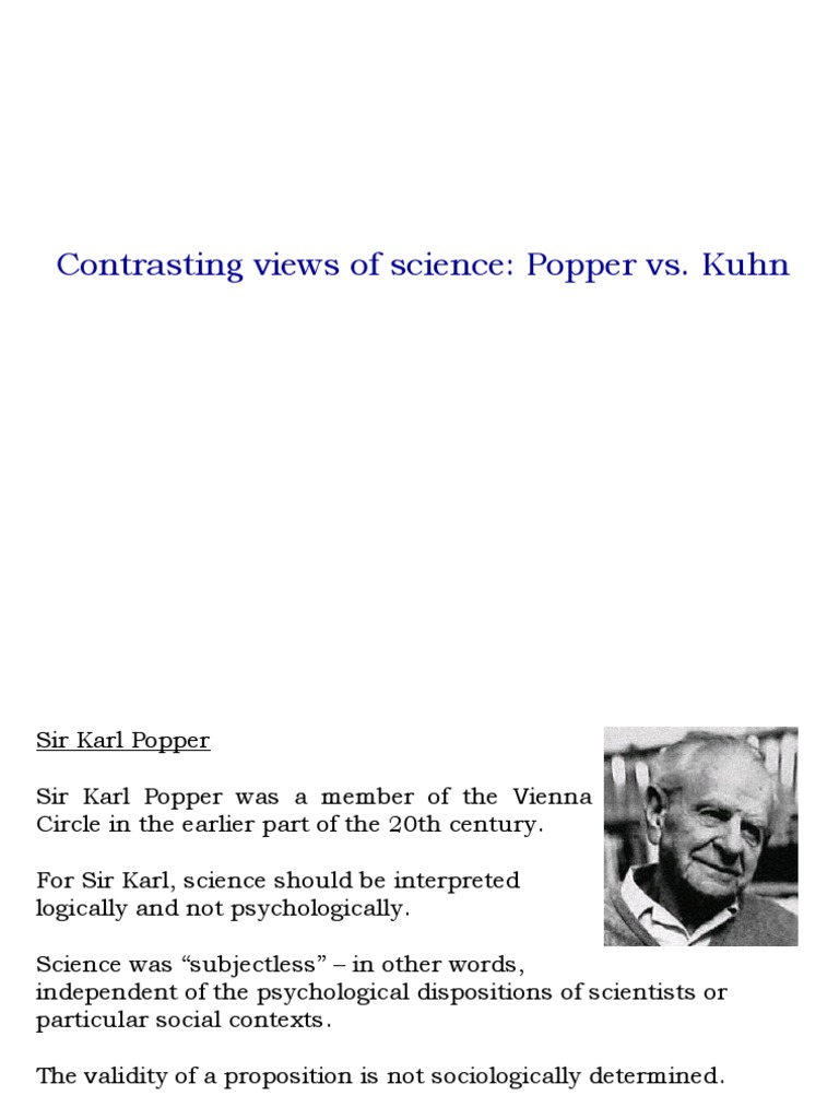 Contrasting Views of Science: Popper vs. Kuhn | PDF | Falsifiability ...