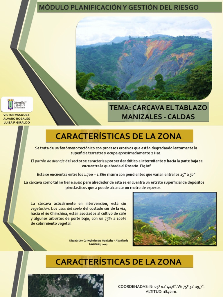 Características de la Cárcava El Tablazo | PDF | Ciencias de la Tierra ...