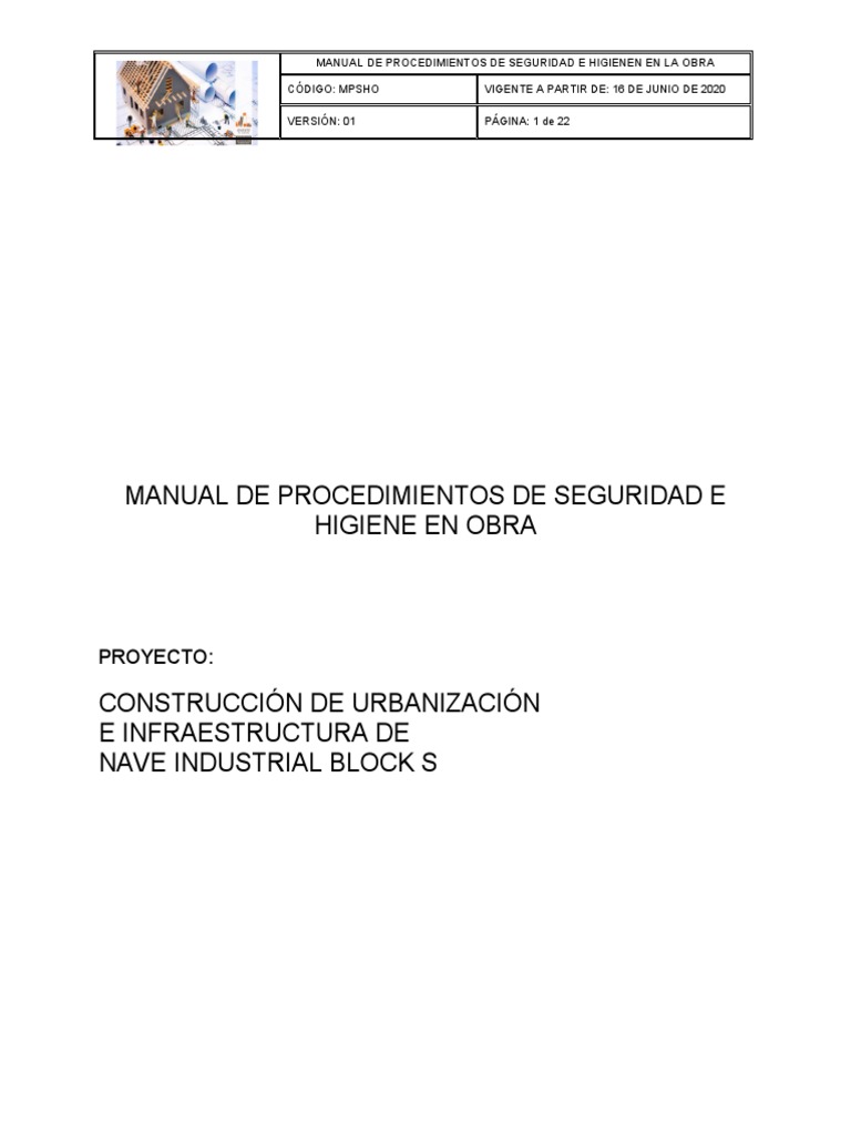 Ejemplo de Manual de Procedimientos de Seguridad e Higiene en Obra | PDF | Andamio | Soldadura