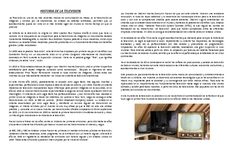 Historia de la Televisión en México | PDF | Televisión | Radiodifusión