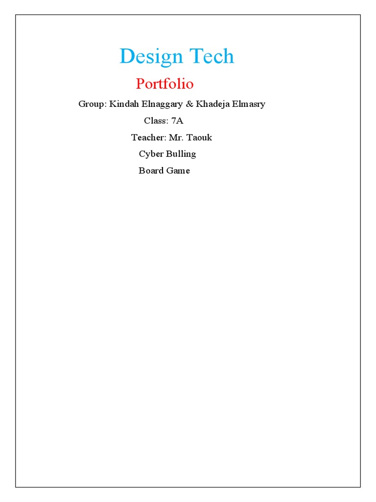 Design Tech Portfolio | Download Free PDF | Leisure | Sports