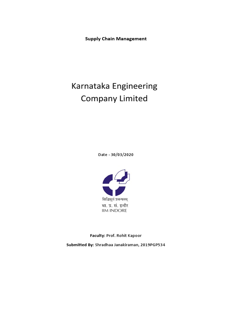 SCM Karnataka Engineering Case | PDF | Economies | Business
