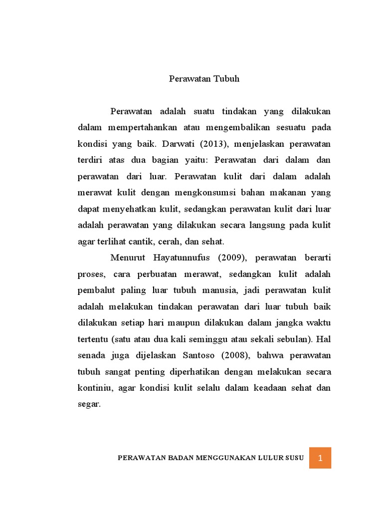 Manfaat dan Jenis Lulur untuk Kulit | PDF