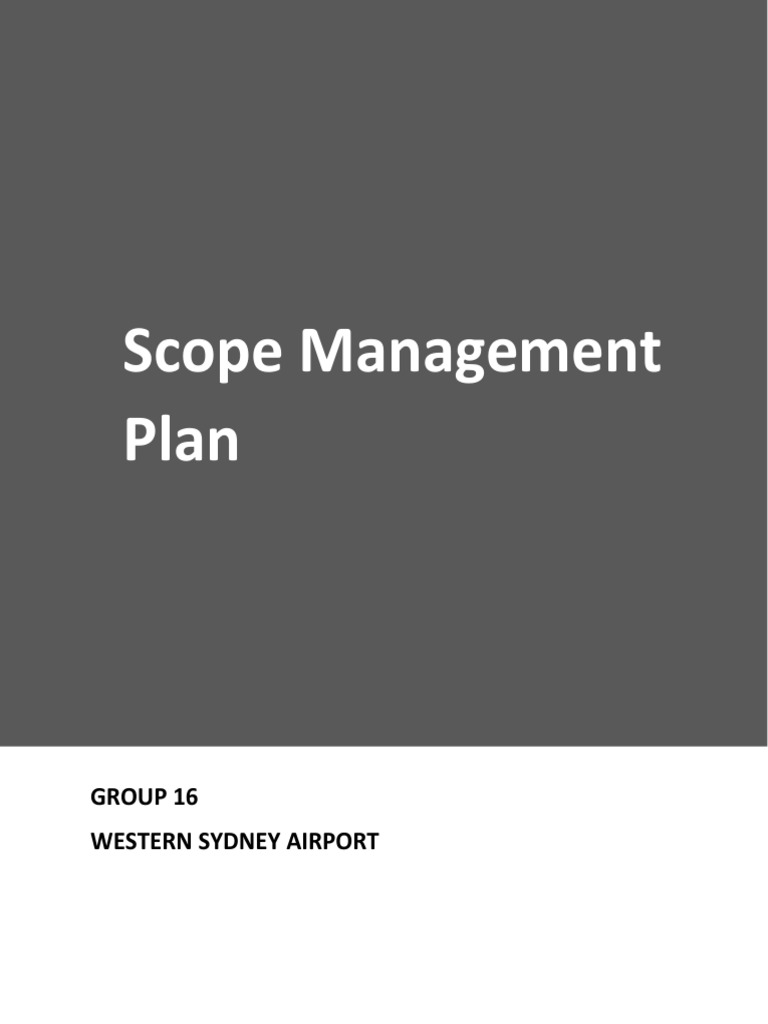 Scope Management Plan Template With Instructions | PDF | Project ...