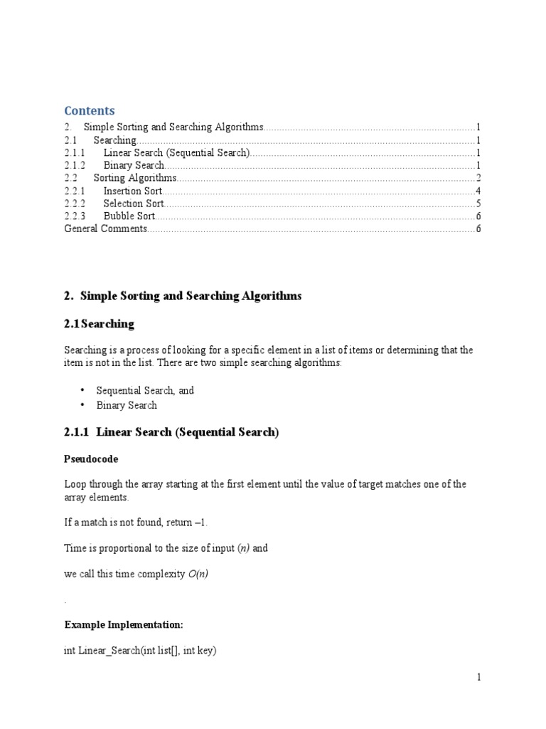Chapter 2-Simple Sortingsearching-1 | PDF | Discrete Mathematics | Algorithms