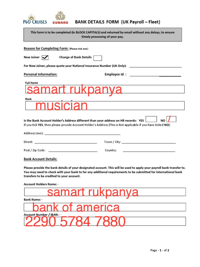 Samart Bank Form - V 310118 PDF | PDF | Wire Transfer | Banks
