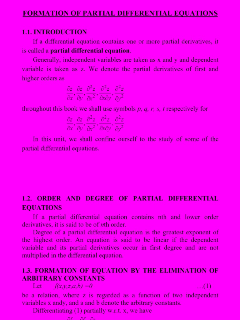 Partial Differential Equation Pdf Pdf