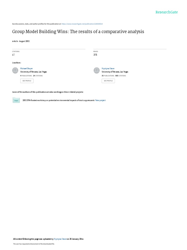 Group Model Building Wins: The Results of A Comparative Analysis | PDF ...