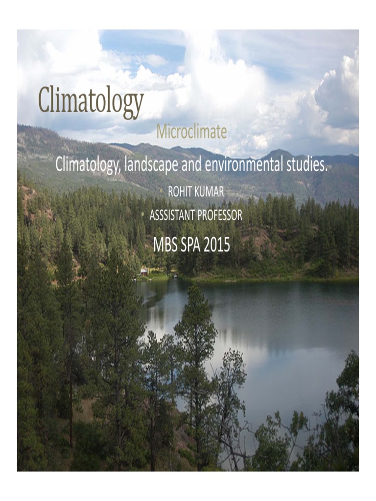 Climatology: Climatology, Landscape and Environmental Studies | PDF ...