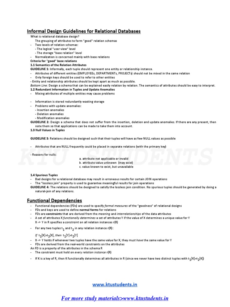 Module 3 Dbms Cs208 Notes Pdf Relational Model Relational Database