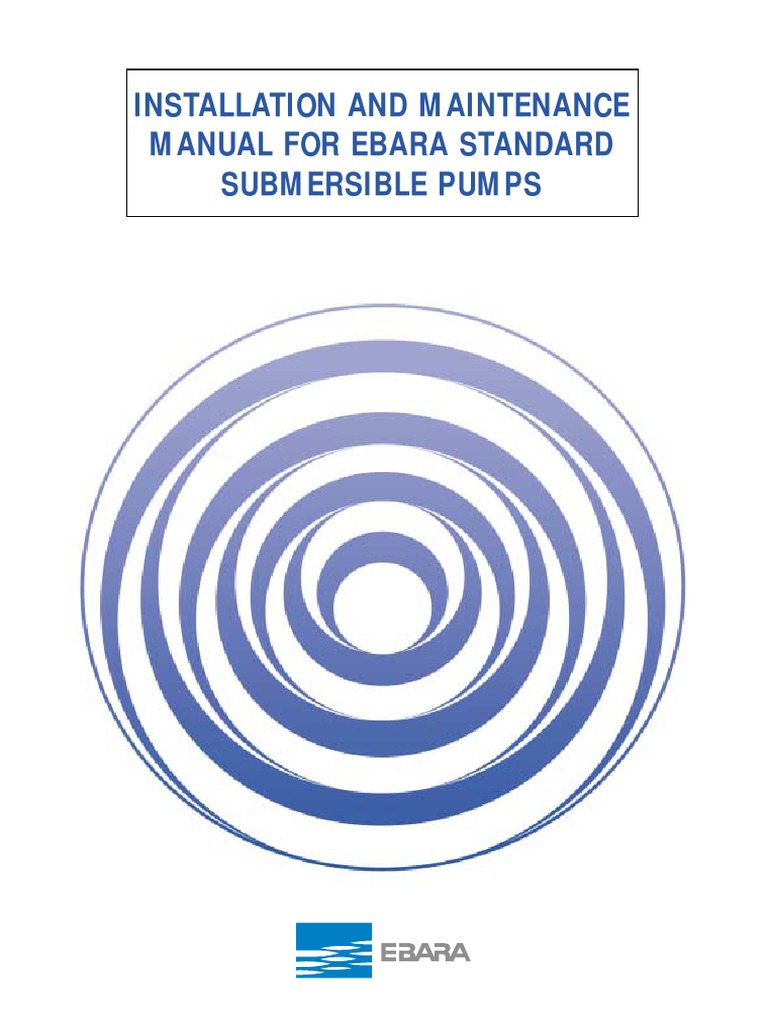 Ebara Submersible Pump Manual | PDF | Insulator (Electricity) | Pump