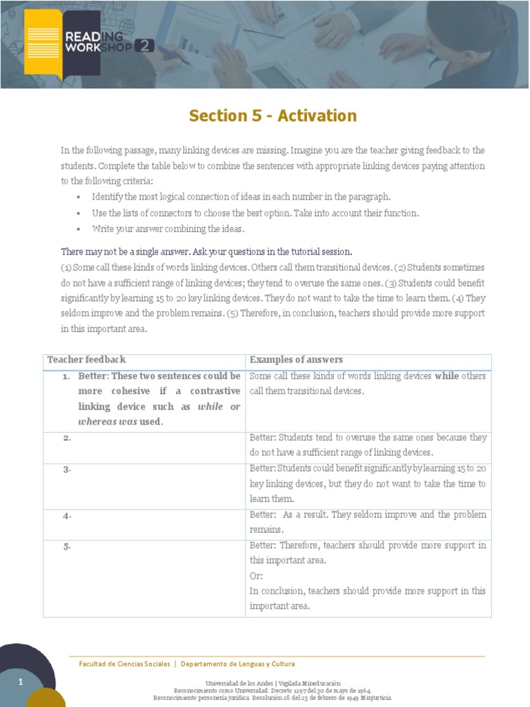 Section 5 - Activation: There May Not Be A Single Answer. Ask Your ...