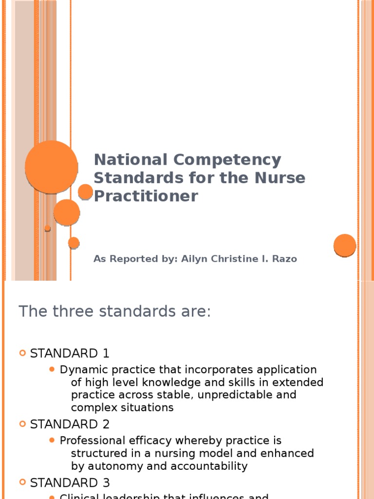 National Competency Standards for the Nurse Practitioner | Advanced ...