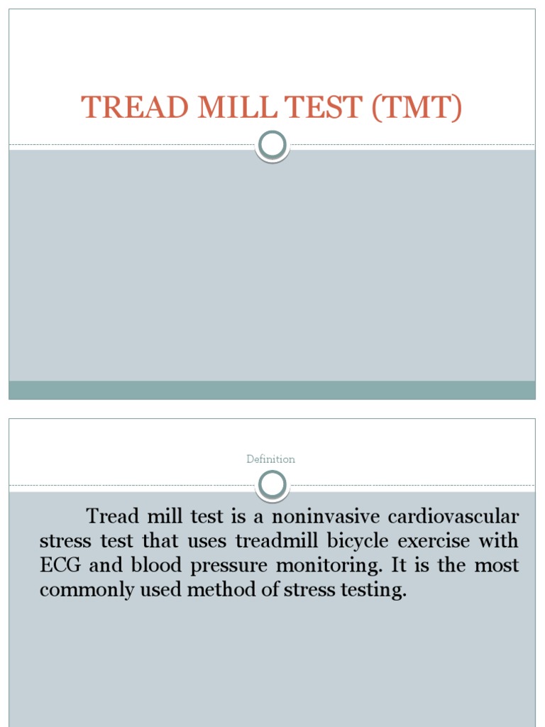 Treadmill Test: Definition and Procedure | PDF