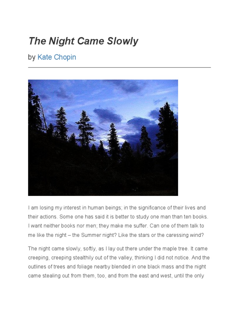 The Night Came Slowly | PDF